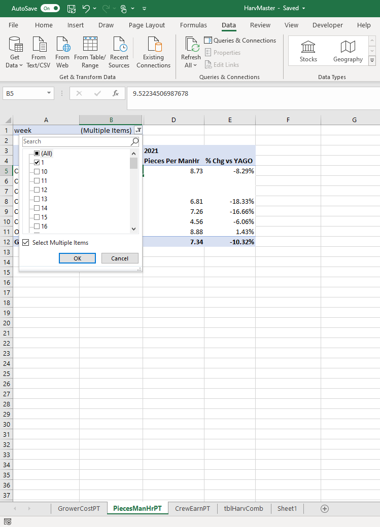 How to organize within a dropdown box - pivot table | Microsoft Community Hub